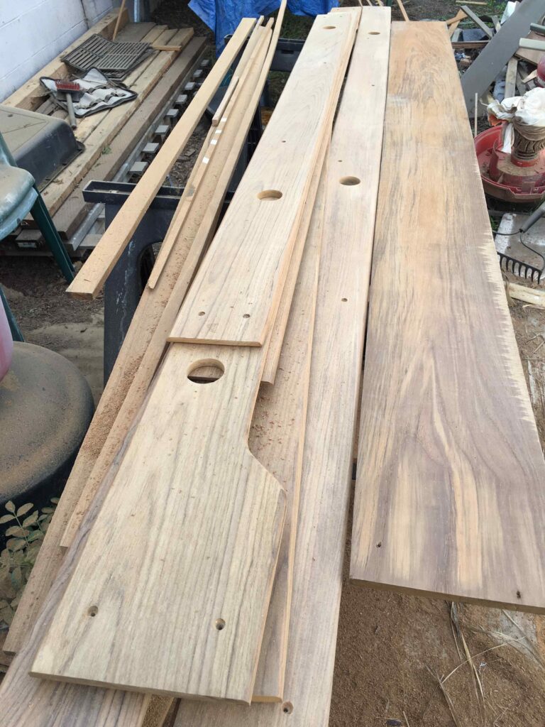 New Teak Cap Rail - Brett's Custom Marine Carpentry & Fiberglass ...