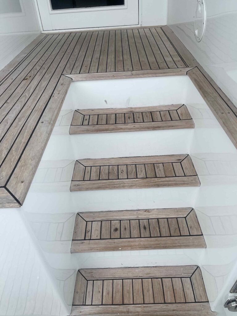 Teak Deck, Steps & Hatch - Brett's Custom Marine Carpentry & Fiberglass ...