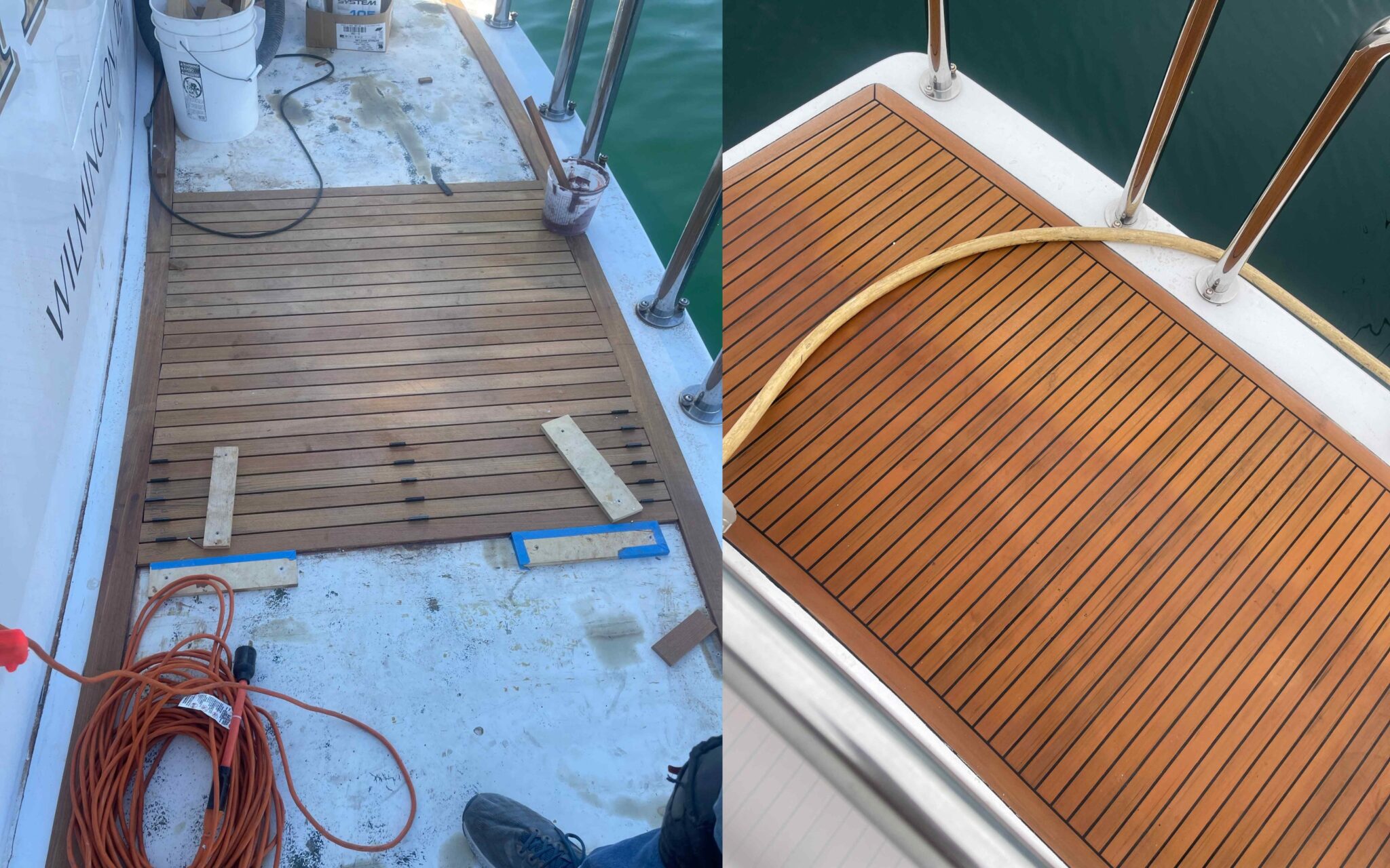Teak Deck, Steps & Hatch - Brett's Custom Marine Carpentry & Fiberglass ...