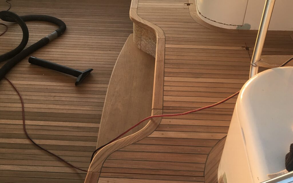 Teak Deck & Mezzanine - Brett's Custom Marine Carpentry & Fiberglass ...